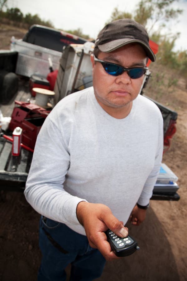 Motion Picture SFX Expert with Remote Stock Photo - Image of equipment ...