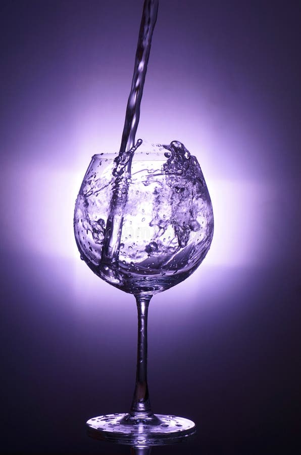 Motion of Pouring Splash Water in Glass Stock Photo - Image of glass ...