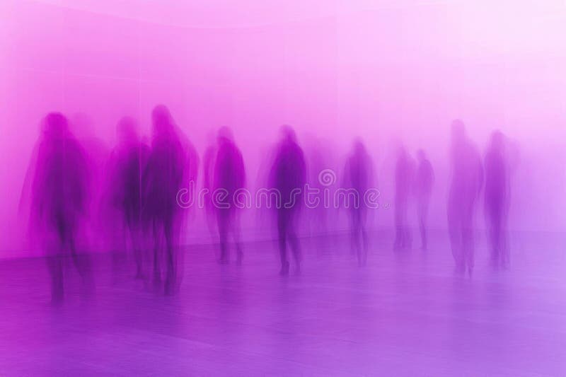 Motion of Purple Haze People Group, Walking in Space and Dreamy Haze ...