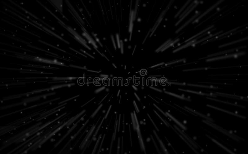 Motion Radial Blurred of Bokeh Lights on Black Backdrop. Stars Dust ...