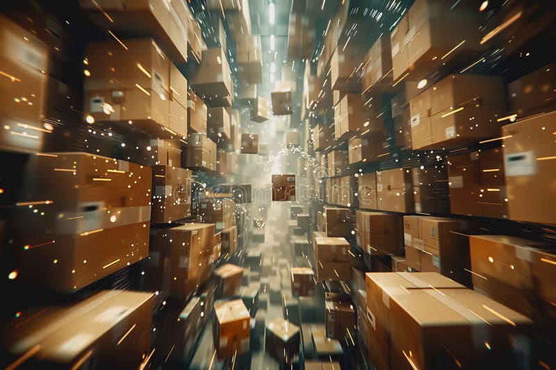 Motion Rectangular Shaped Packages Transported Via a Logistics System ...