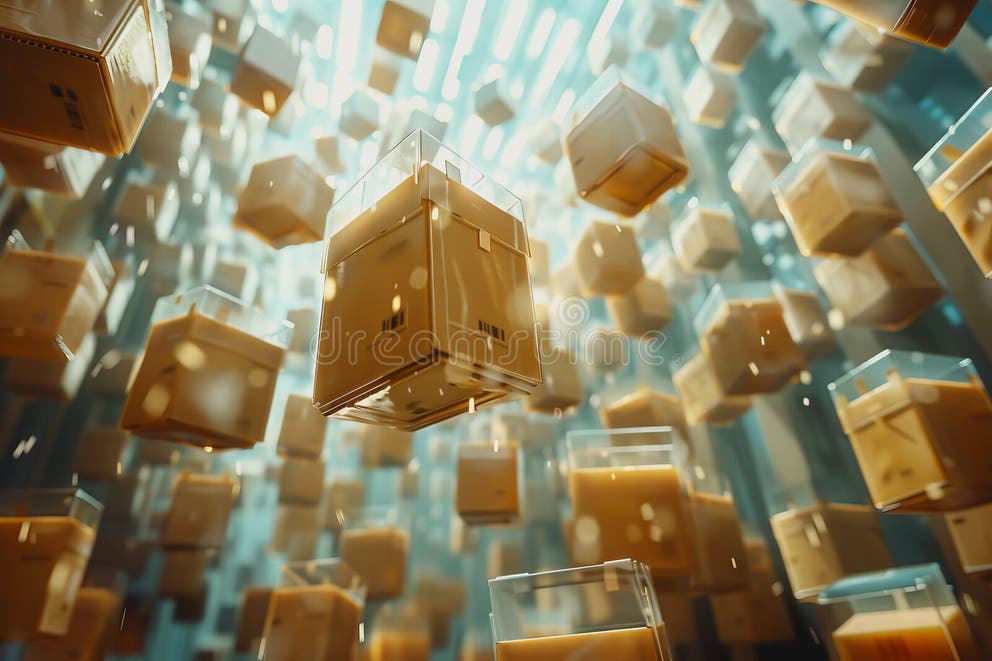 Motion Rectangular Shaped Packages Transported Via a Logistics System ...