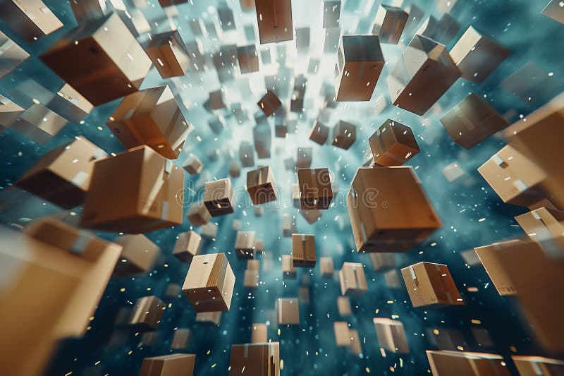 Motion Rectangular Shaped Packages Transported Via a Logistics System ...