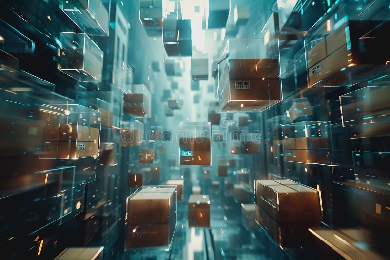 Motion Rectangular Shaped Packages Transported Via a Logistics System ...