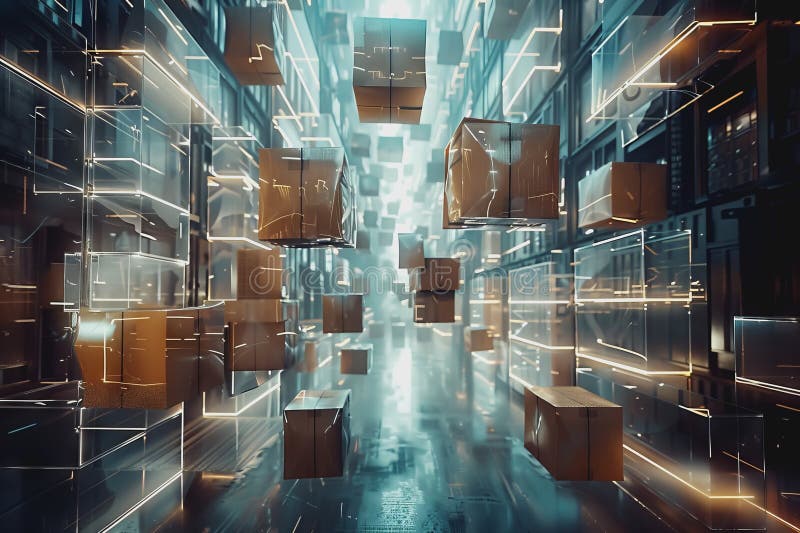 Motion Rectangular Shaped Packages Transported Via a Logistics System ...