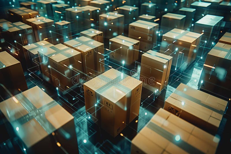 Motion Rectangular Shaped Packages Transported Via a Logistics System ...