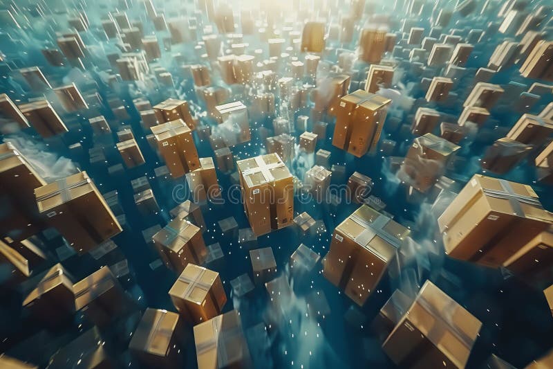 Motion Rectangular Shaped Packages Transported Via a Logistics System ...