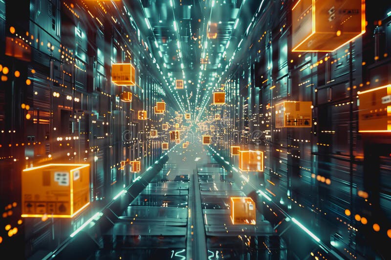 Motion Rectangular Shaped Packages Transported Via a Logistics System ...