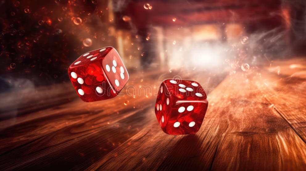 Motion red dice stock illustration. Illustration of competition - 368378631