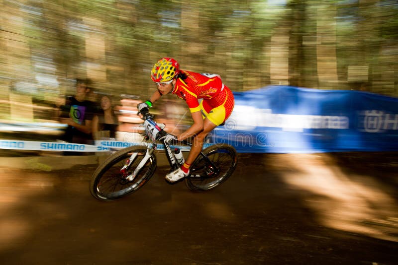 Motion of Rider through Berm at UCI MTB World Cup Editorial Photo ...
