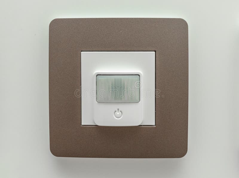 Motion Sensor or Detector for Security System Mounted on Wall in a ...