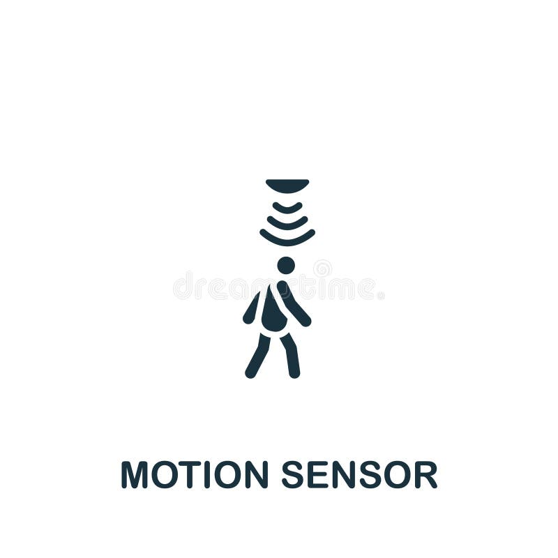 Motion Sensor Icon. Monochrome Simple Sign from Security Collection ...