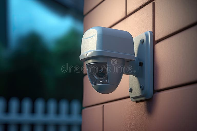 Motion Sensor with Light Detector on House Wall Stock Illustration ...