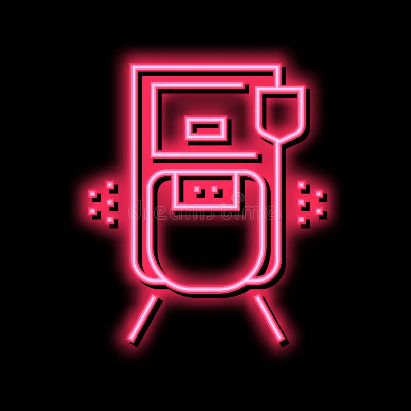 Motion Sensor Neon Glow Icon Illustration Stock Vector - Illustration ...