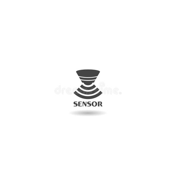 Motion Sensor Sign Icon with Shadow Stock Vector - Illustration of long ...