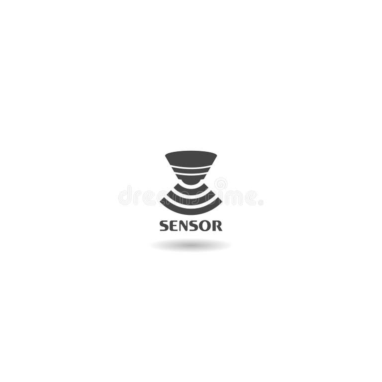 Motion Sensor Sign Icon with Shadow Stock Vector - Illustration of long ...