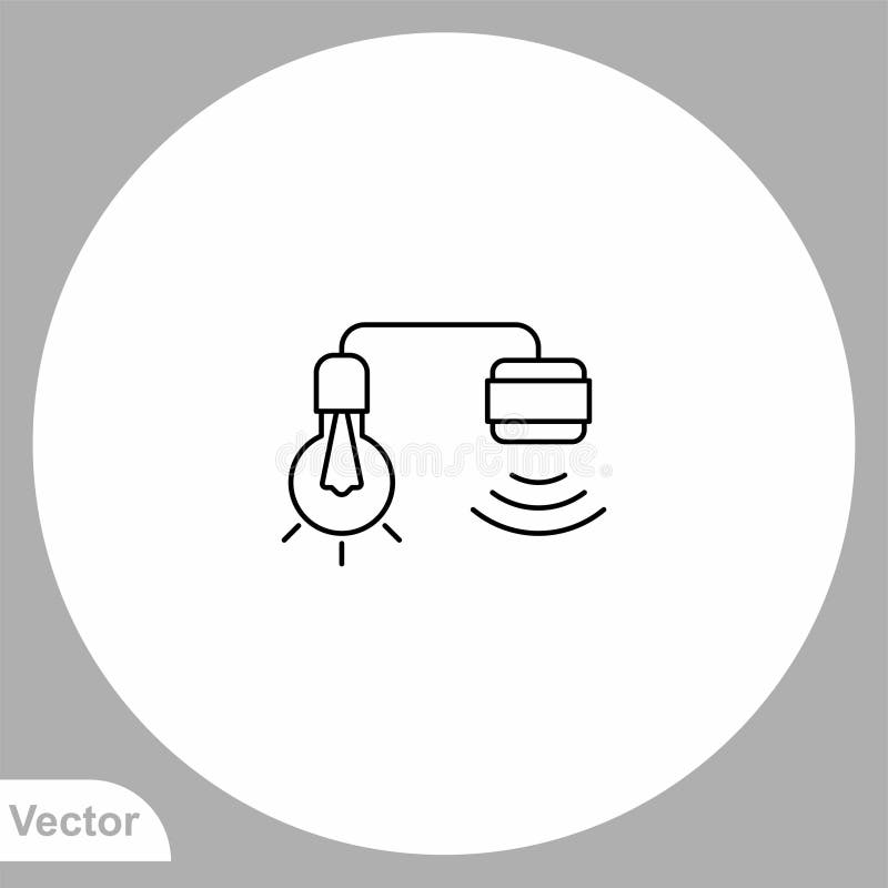 Motion Sensor Vector Icon Sign Symbol Stock Illustration - Illustration ...