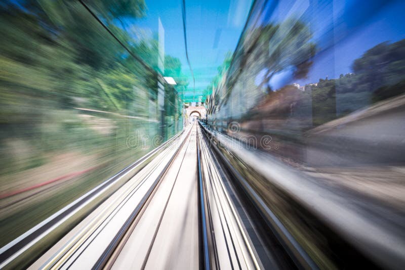 Motion Shoot Out of a Moving Train Stock Photo - Image of rail, train ...