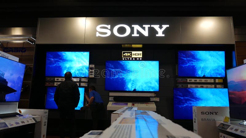 Motion of Shopper Looking New TV To Buy Inside Store Stock Footage ...