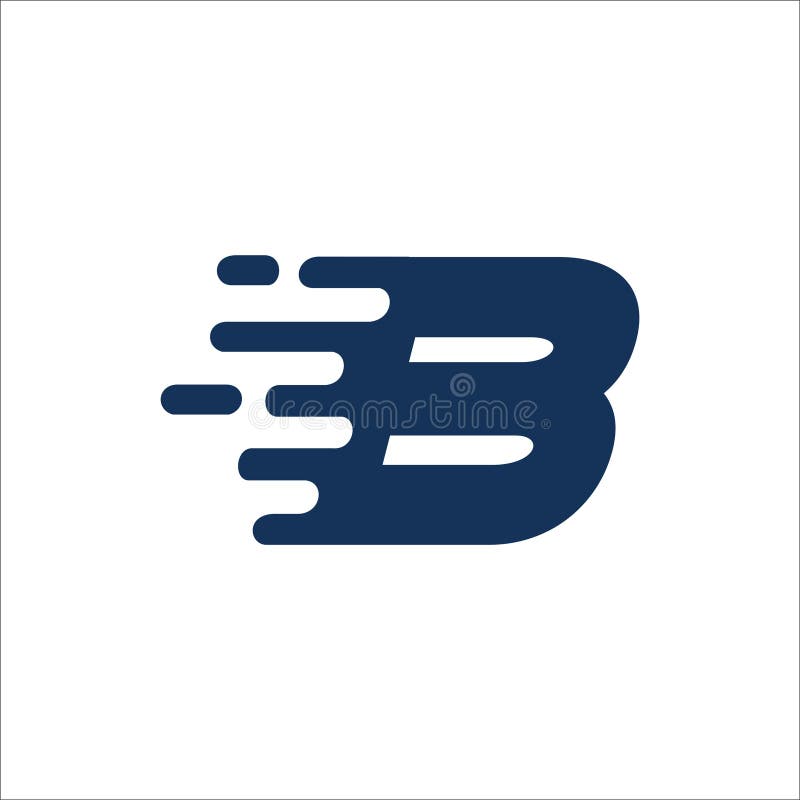 Motion Speed Line Letter B Logo Design Template Element Stock Vector ...