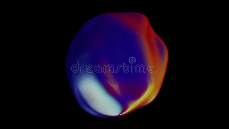 Motion Sphere Blue Abstract Holographic Technology Concept. 3d Render ...