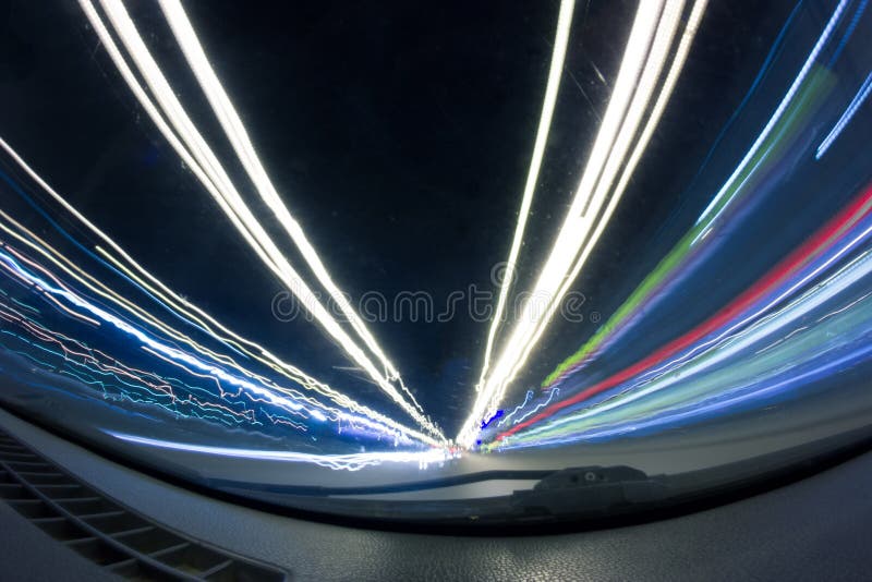 Motion Spots -abstract Blurred Colored Lines - a Long Photo Exposure ...