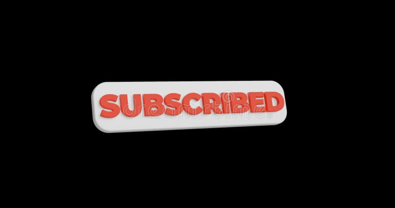 Motion of the Subscribe Button. 3D Render. Stock Footage - Video of ...