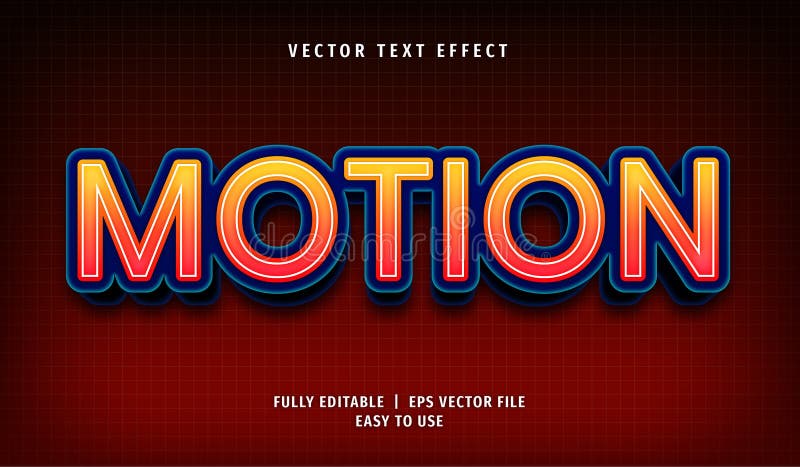 Text Effects 3D Motion, Editable Text Style Stock Vector - Illustration ...