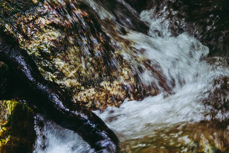 An Brook in Motion in the Wilderness of New England Stock Image - Image ...