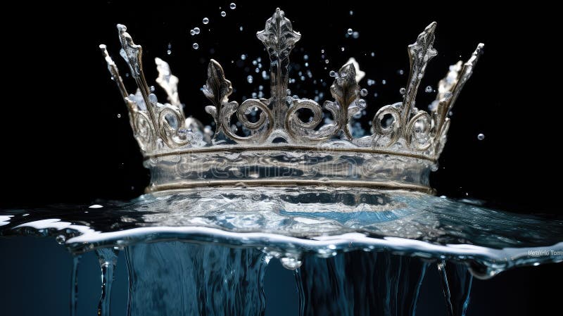 Motion water crown stock illustration. Illustration of transparency - 360636122