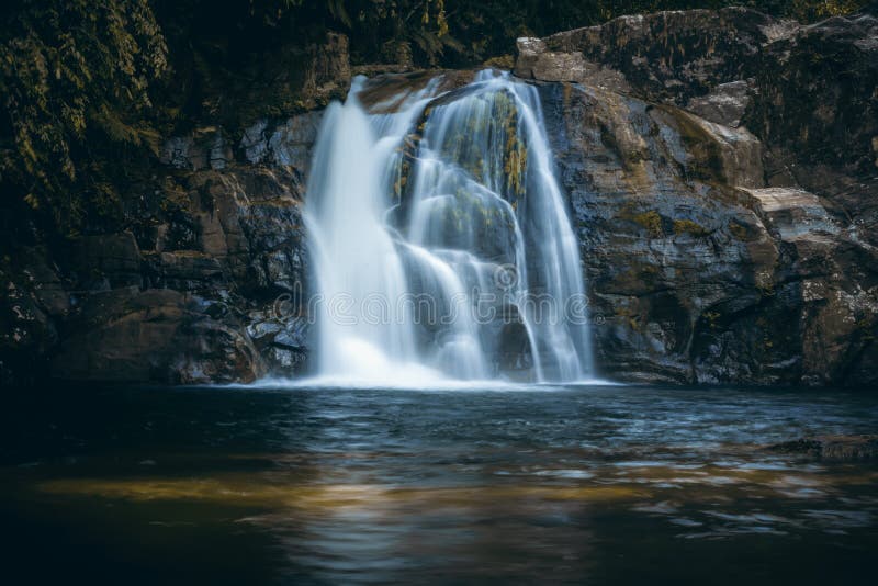 Motion of Water Waves in a Fall Stock Photo - Image of loated, kekuna ...