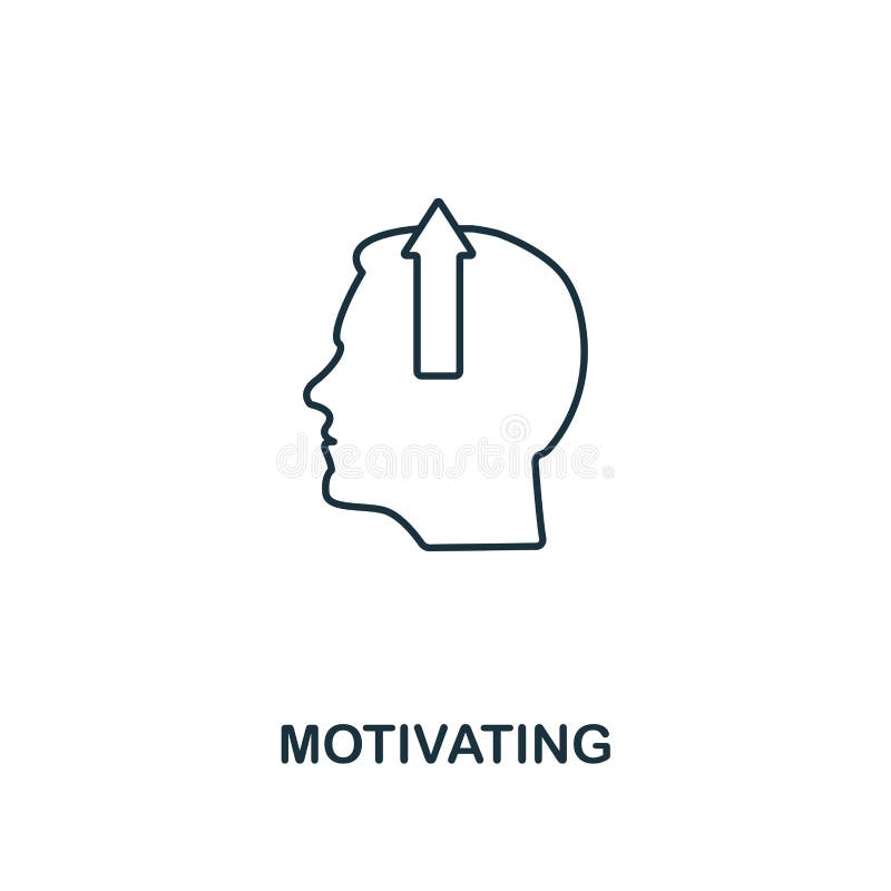 Motivating Icon. Thin Outline CreativeMotivating Design from Soft ...