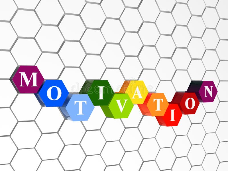 Motivation, Colour Hexahedrons, Cellular Structure Stock Illustration ...