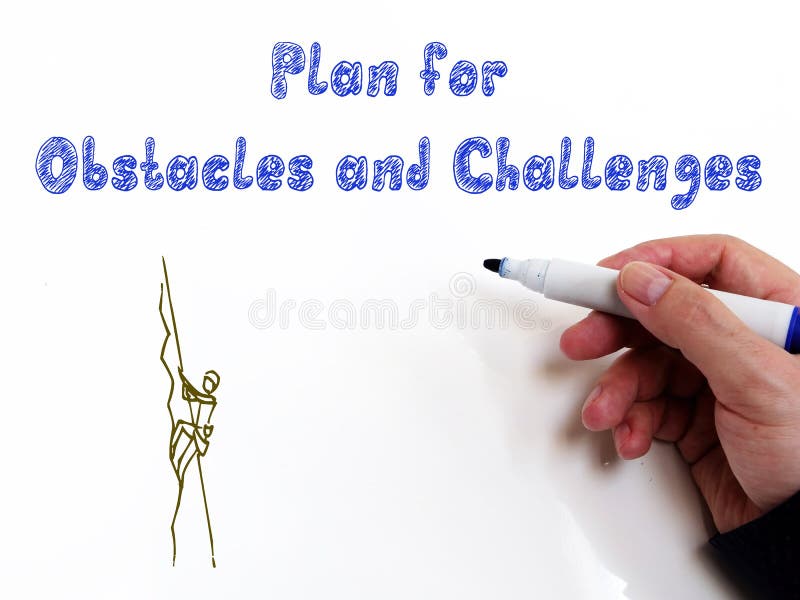 Motivation Concept about Plan for Obstacles and Challenges with Phrase ...