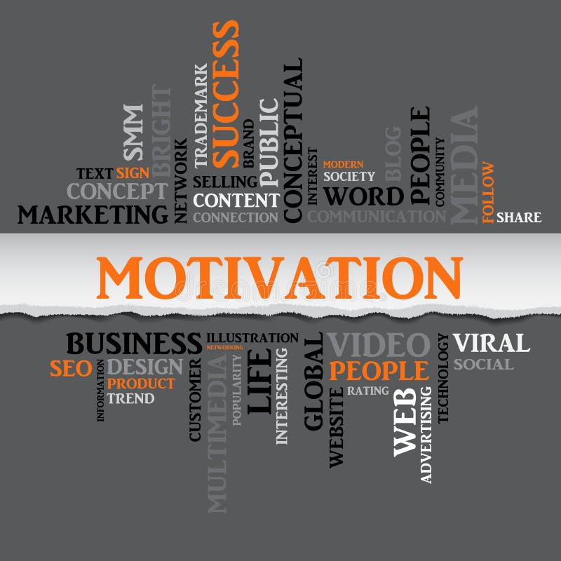 Motivation Concept Related Words in Tag Cloud Stock Vector ...