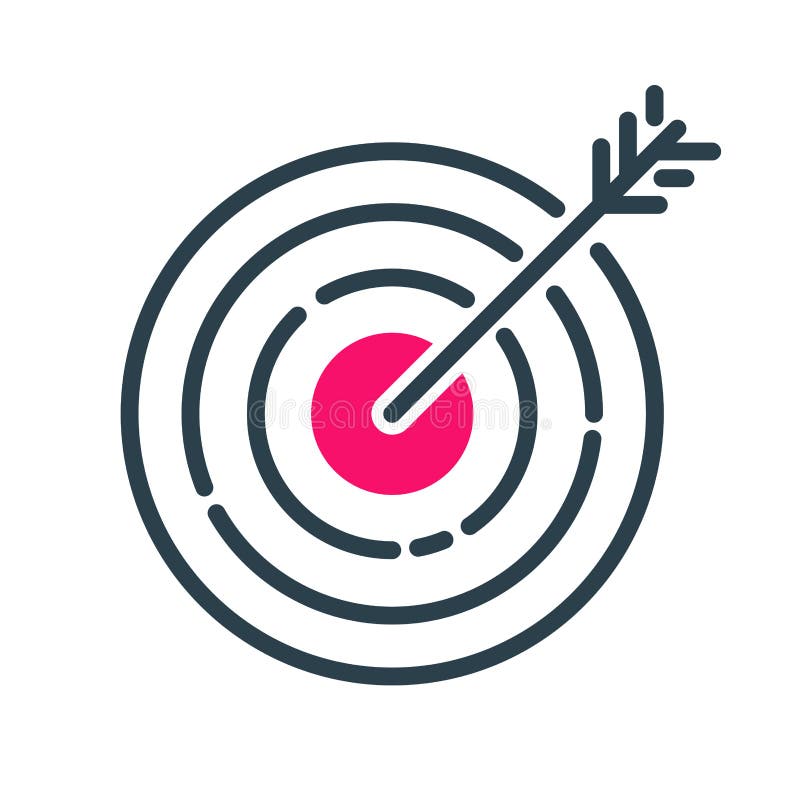 Motivation Concept Target Chart Icon Business Strategy Development ...