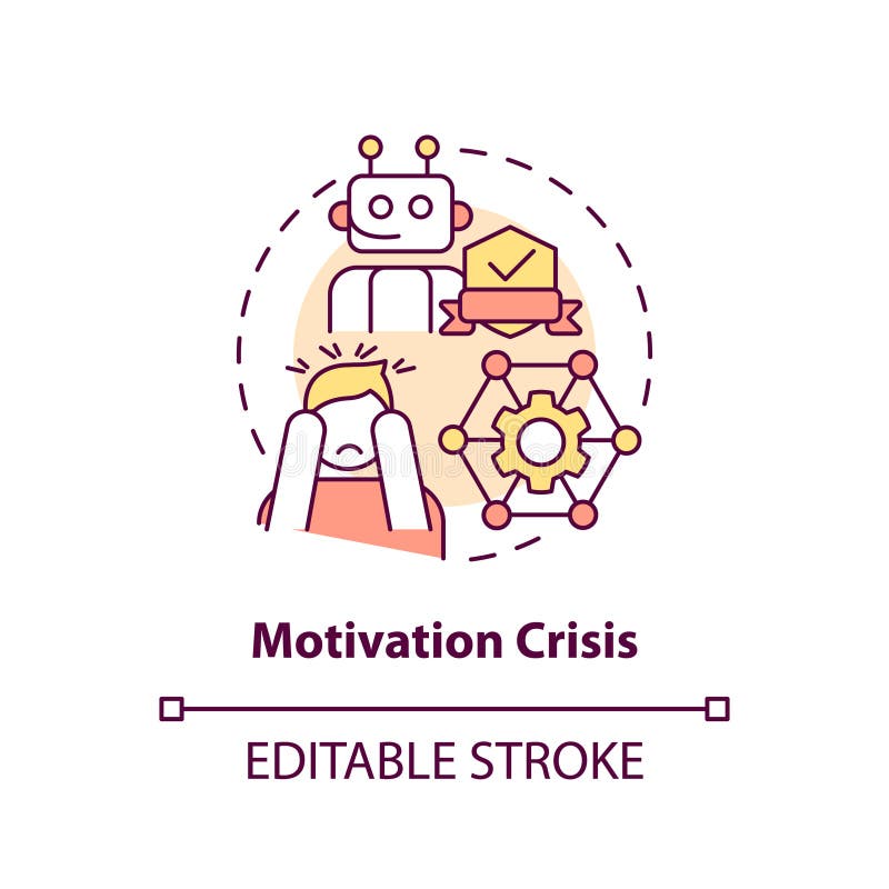 Motivation Crisis Multicolor Concept Icon Stock Vector - Illustration ...