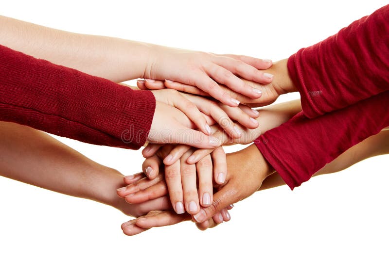 Many Hands Forming a Love Heart Stock Photo - Image of connection ...