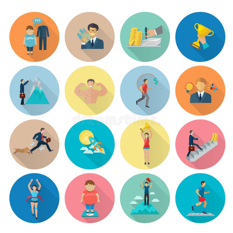 Motivation Icon Flat stock vector. Illustration of goal - 54141237