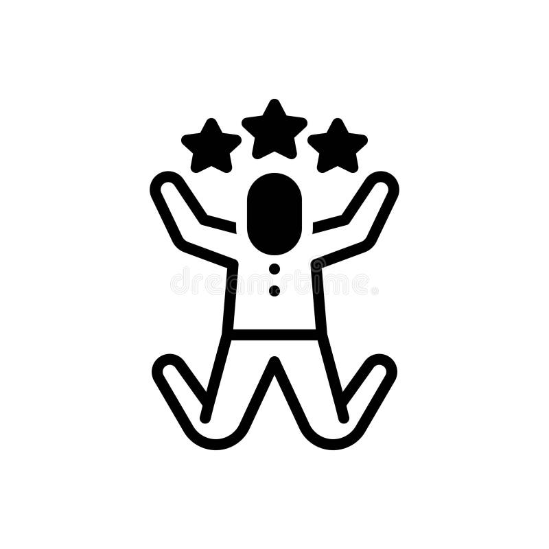 Black Solid Icon for Motivation, Impellent and Cheer Stock Illustration ...