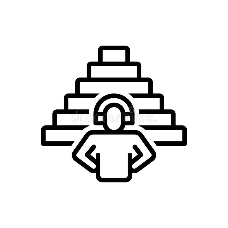 Black Line Icon for Motivation, Incentive and Self Stock Vector ...