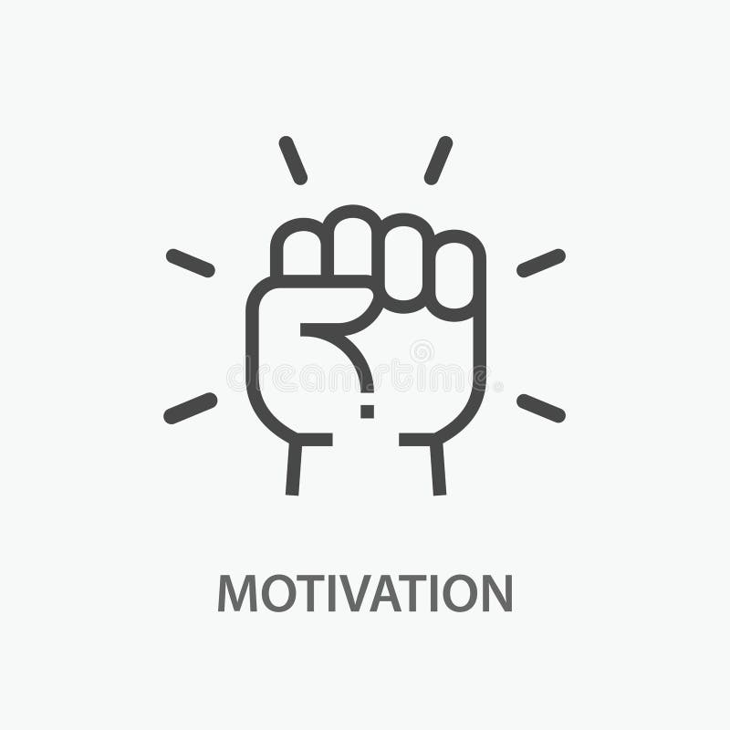 Motivation Line Icon Concept. Motivation Vector Linear Illustration ...