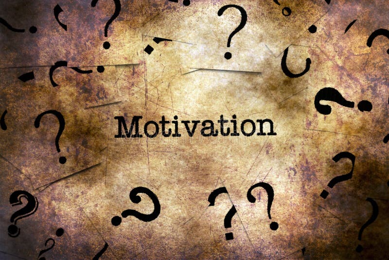Motivation and Question Mark Grunge Concept Stock Image - Image of ...