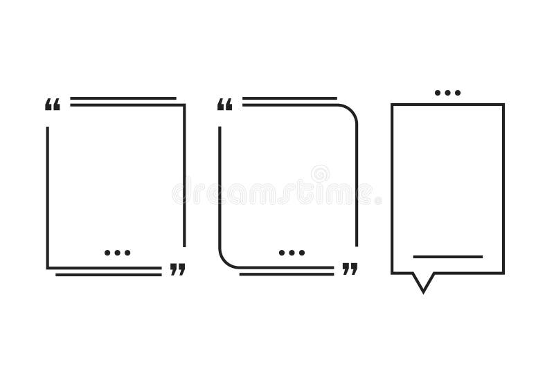 Motivation Quote Box Template with Editable Outline Stroke. Stock ...