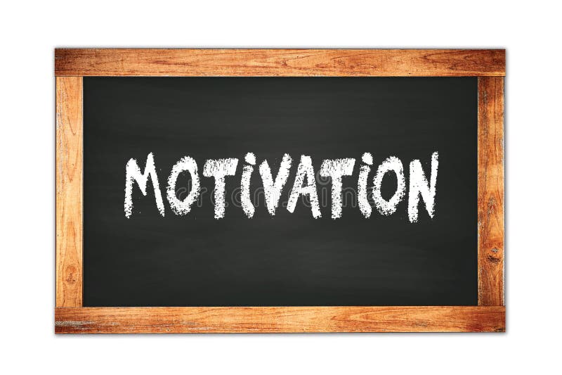 MOTIVATION Text Written on Wooden Frame School Blackboard Stock Image ...