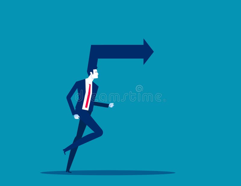 Motivation To Move Forward. Business Development Vector Illustration ...