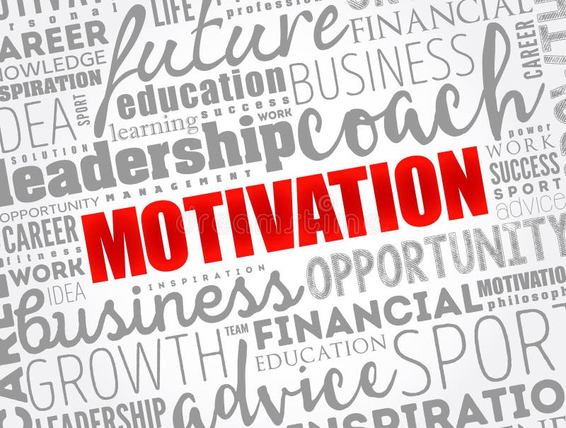 Motivation Word Cloud Collage, Business Concept Background Stock ...