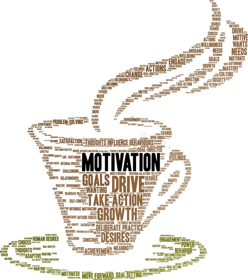 Motivation Word Cloud stock vector. Illustration of change - 211017048