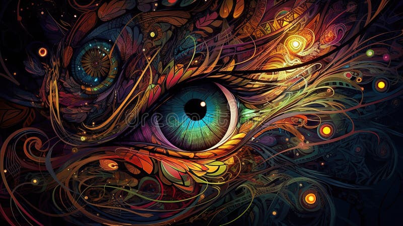 Motivational Colorful Mandala Artwork Stock Illustration - Illustration ...