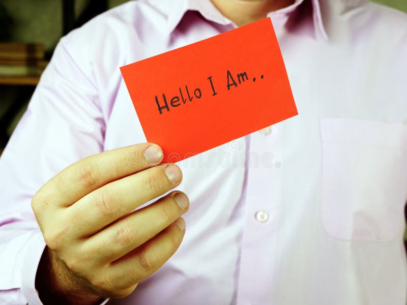 Motivational Concept about Hello I am. Stock Image - Image of ...